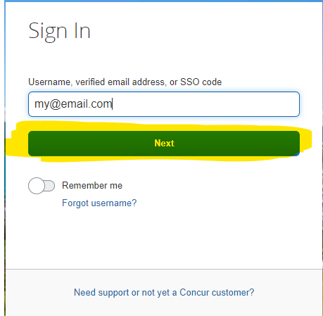 How to obtain a new password in Concur? – CDCF IT HelpDesk