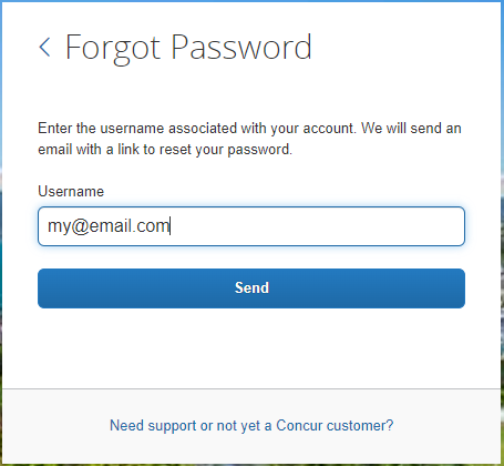 How to obtain a new password in Concur? – CDCF IT HelpDesk