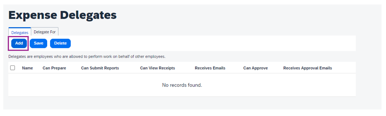 Assign An Expense Delegate To Your Concur Account Cdcf It Helpdesk